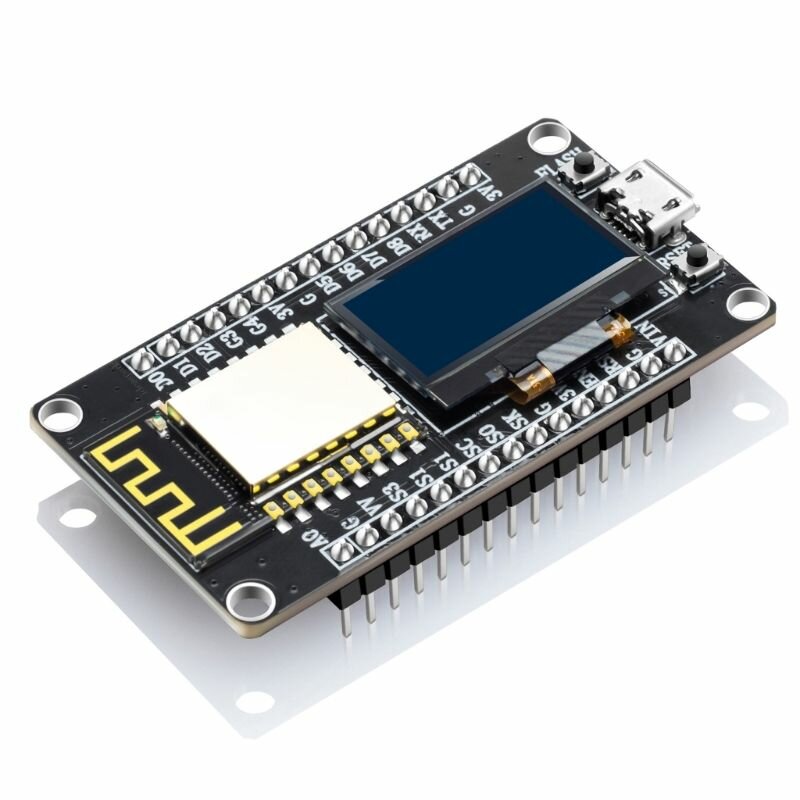 (1 комплект) Плата разработчика ESP8266 с OLED дисплеем 0.96 дюйма