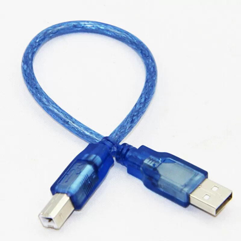 Короткий USB-принтер кабель данных 5 м синий для быстрого подключения печати, высококачественный материал