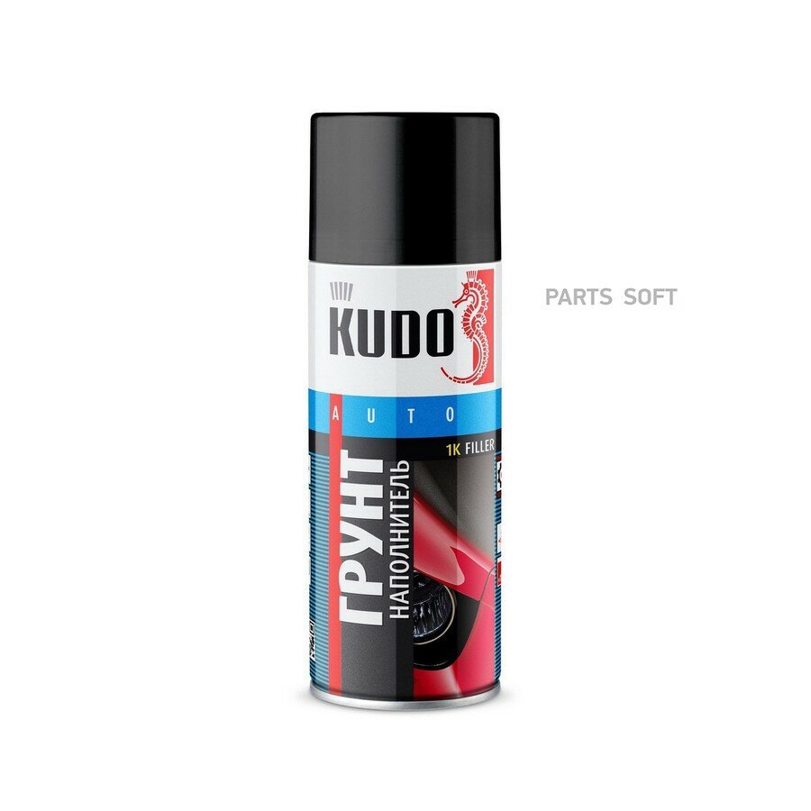 Грунт наполнитель "KUDO" (520 мл) (черный) (аэрозоль) KUDO KU-2203 | цена за 1 шт