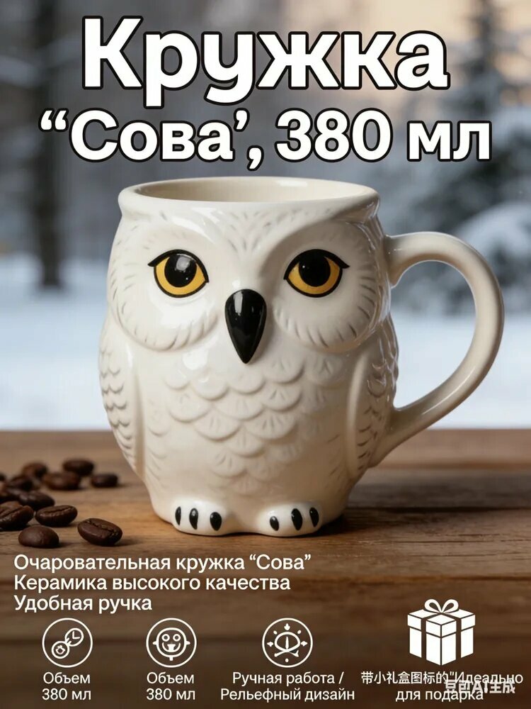 Чашка, 380.5 мл, 1 шт