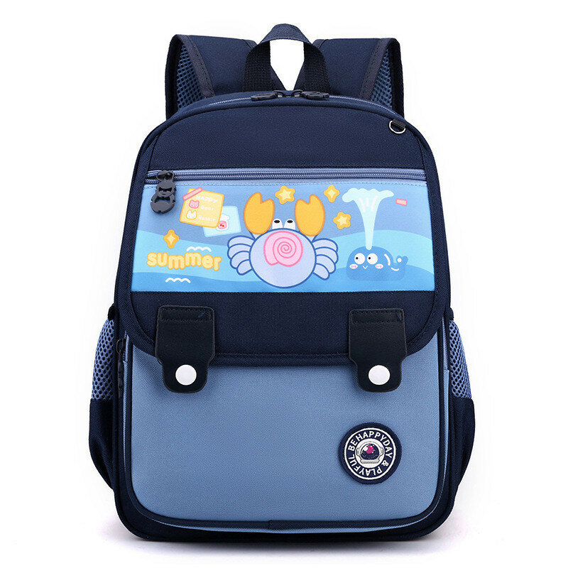 Модный школьный рюкзак для детей 3-7 лет с воздушными подушками на плечевых ремнях, синий