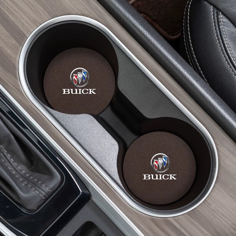 Кожаные подставки для стаканов, набор из двух для Buick Enclave Plus, цвет мокка, автомобильные аксессуары
