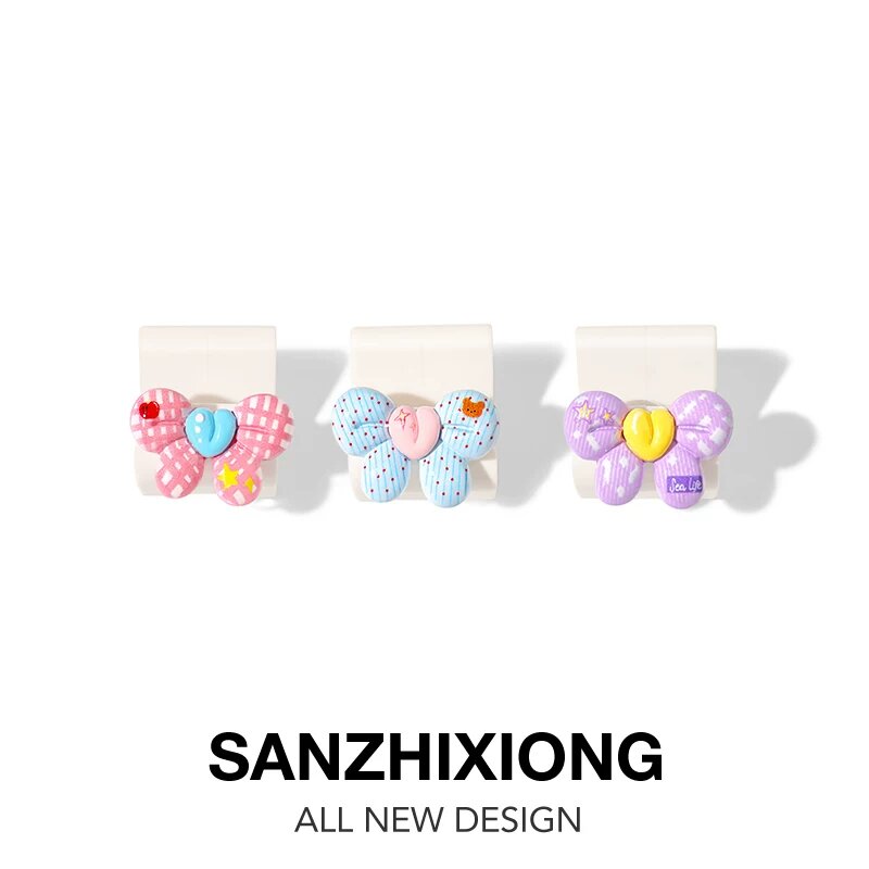 Набор из 3 крючков с бантом для приборной панели автомобиля с узорчатым дизайном, идеально подходит для надежного