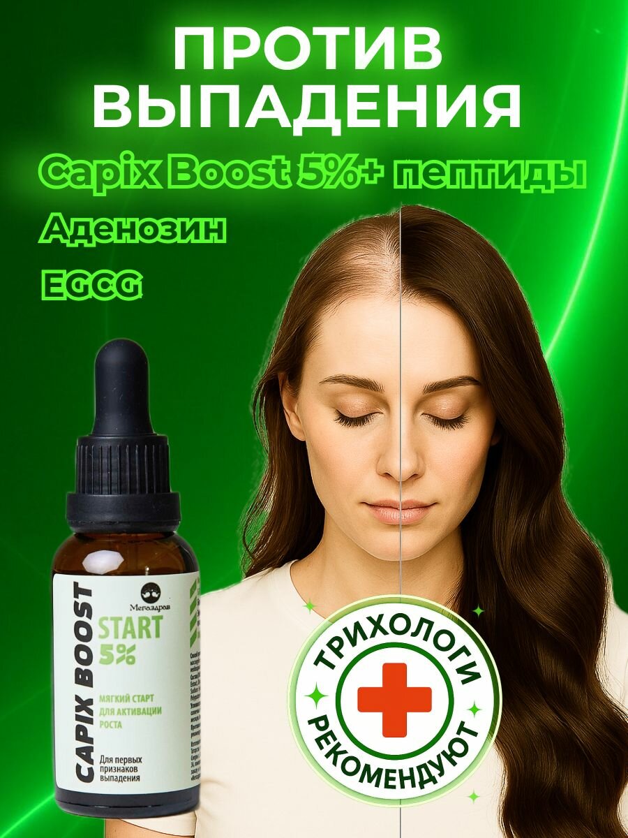 Лосьон-бустер 5% Capixyl от выпадения и для роста волос, мягкая формула