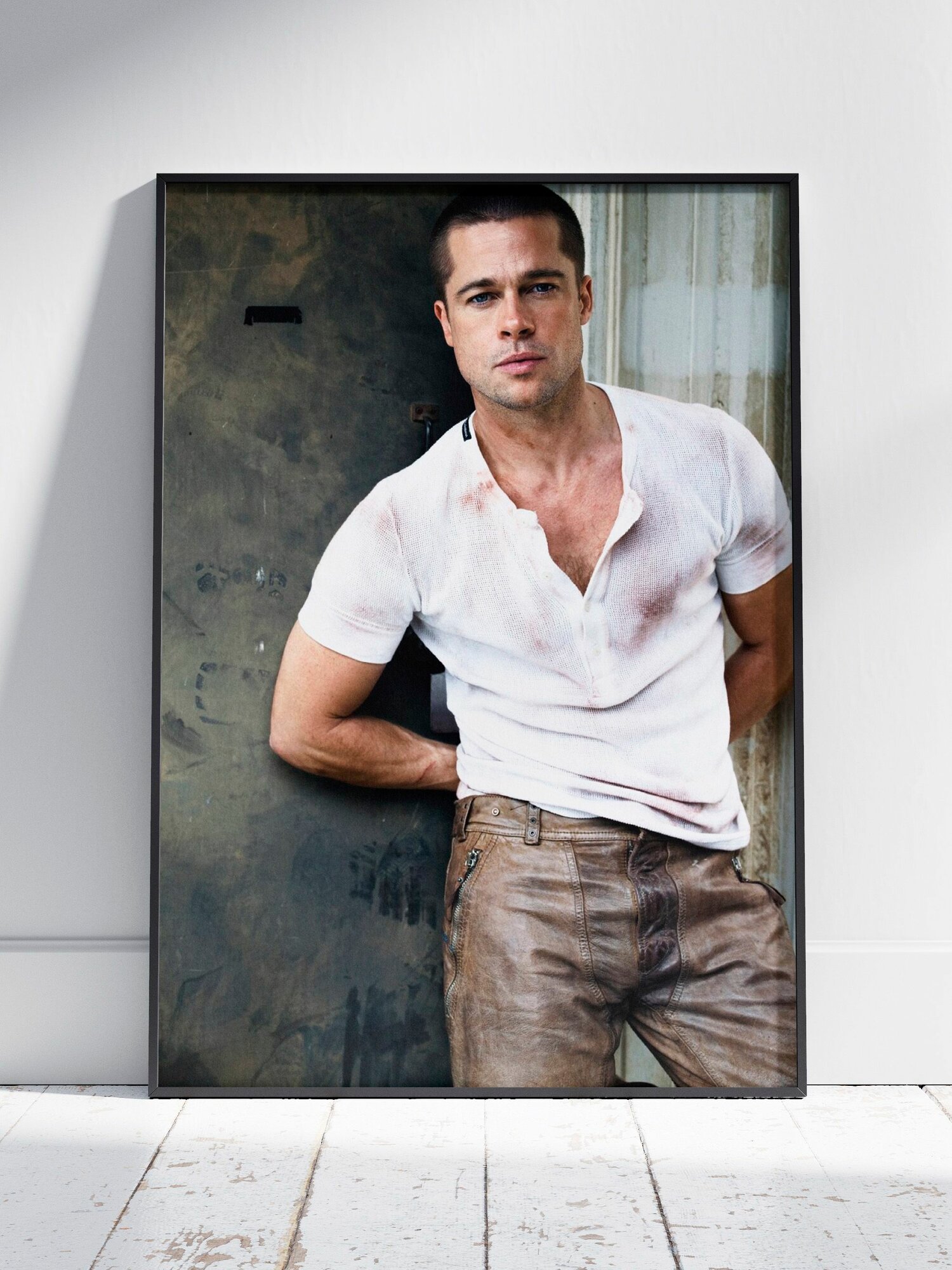 Плакат на стену для интерьера Брэд Питт (Brad Pitt 45) - Постер по актеру фильма, кино, сериала формата A3 (30x42 см)