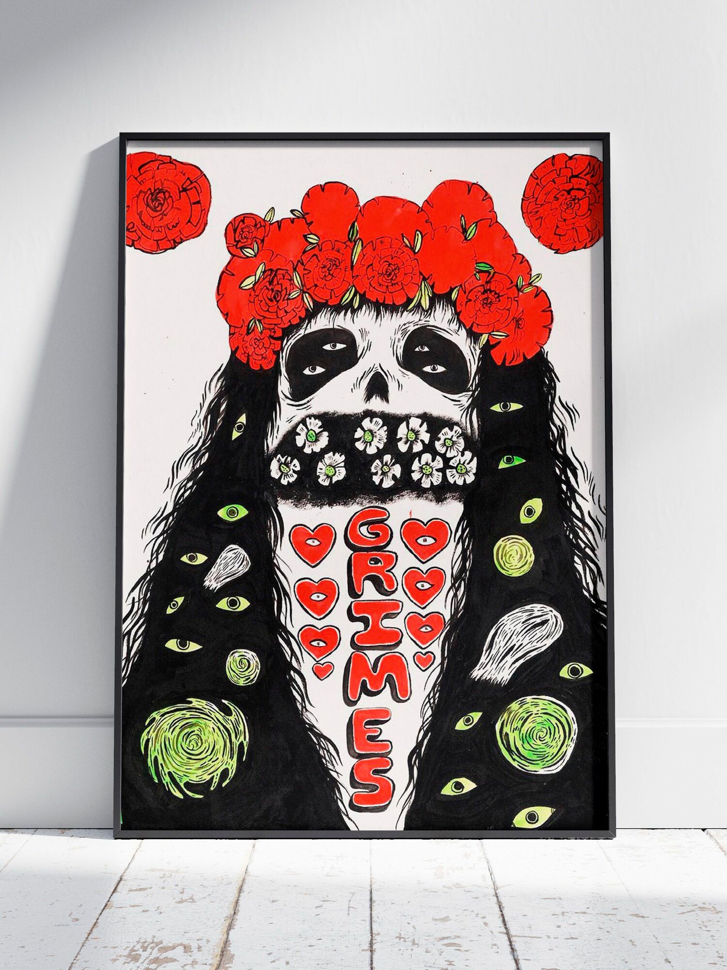 Плакат на стену для интерьера Граймс (Grimes 28) - Постер по музыке и артисту формата A4 (21x30 см)