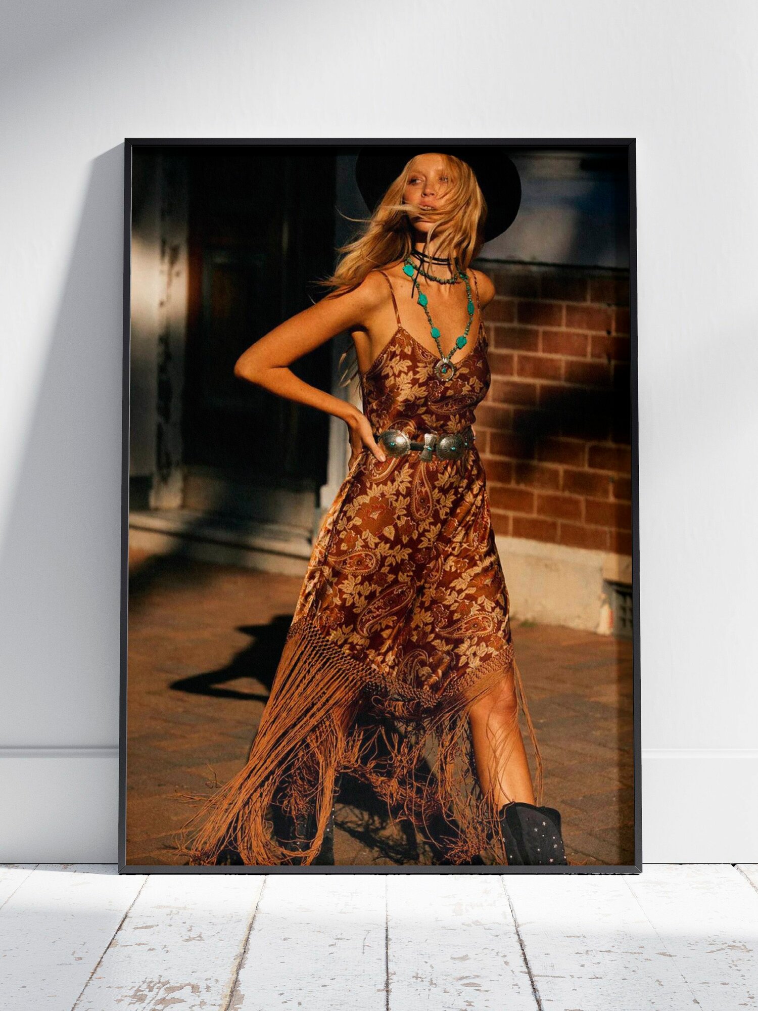 Плакат на стену для интерьера Бохо Стиль (Boho Style 4) - Постер по моде и эстетике формата A4 (21x30 см)