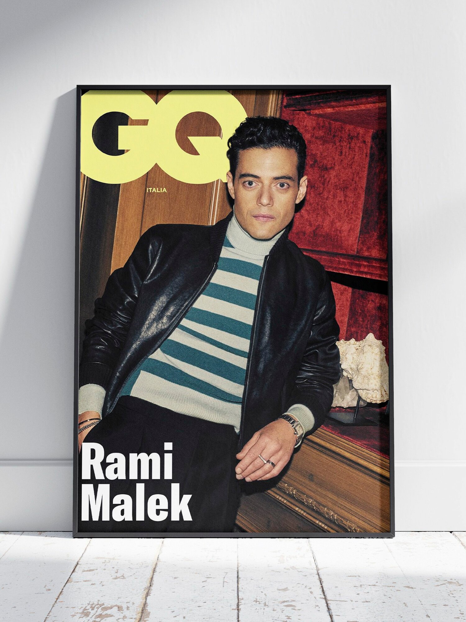 Плакат на стену для интерьера Рами Малек (Rami Malek 28) - Постер по актеру фильма, кино, сериала формата A4 (21x30 см)