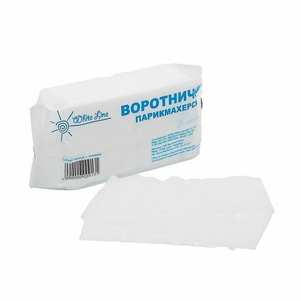 Набор, White line, Воротнички 7x40 см, Z-сложение, белый спанлейс, 50 шт, 3 шт.