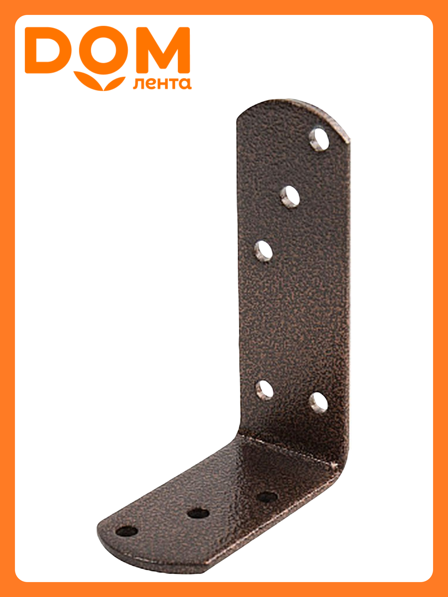 Уголок крепежный Tech-KREP kuas, сталь, 80x40x1 мм, коричневый