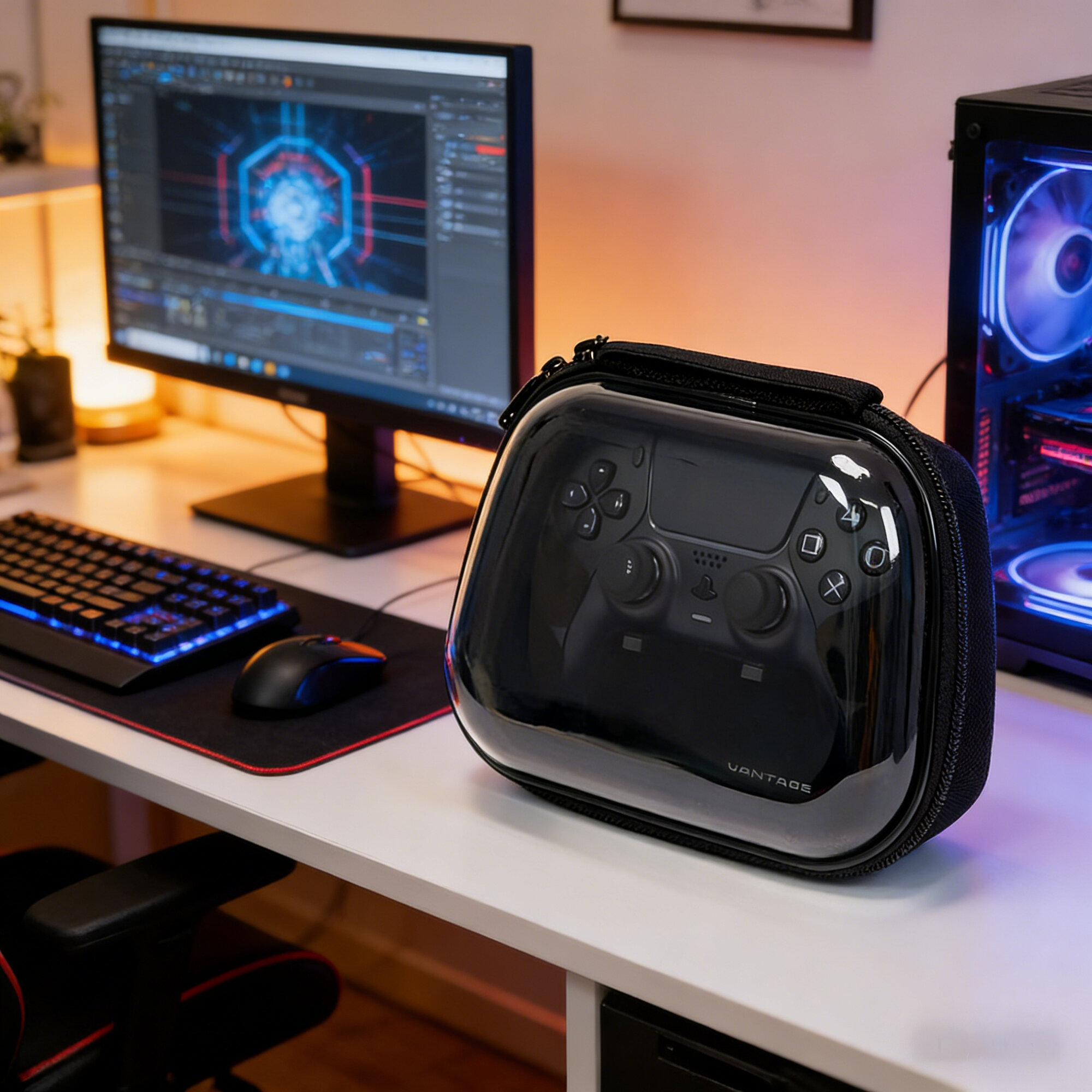 Сумка кейс для геймпада джойстика PS4 / PS5 Dualsense, чехол для джойстика, черная