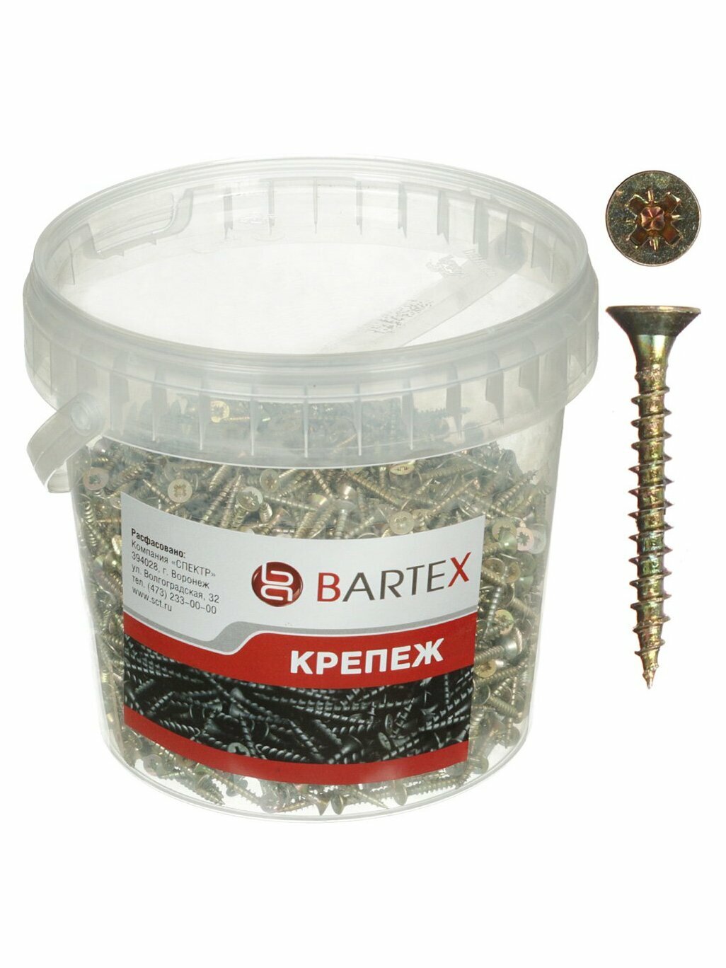 Саморезы универсальные Bartex 3х30 мм, 1000 шт, оцинкованные, в удобной банке для крепежа и ремонта
