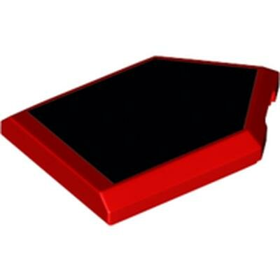 Деталь Lego 22385pb184 Tile, Modified 2 x 3 Pentagonal with Black Pentagon Pattern