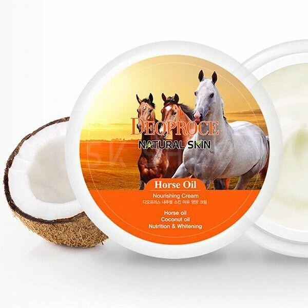 Питательный крем с лошадиным маслом и маслом кокоса DEOPROCE Natural Skin Horse Oil Nourishing Cream 100 гр.