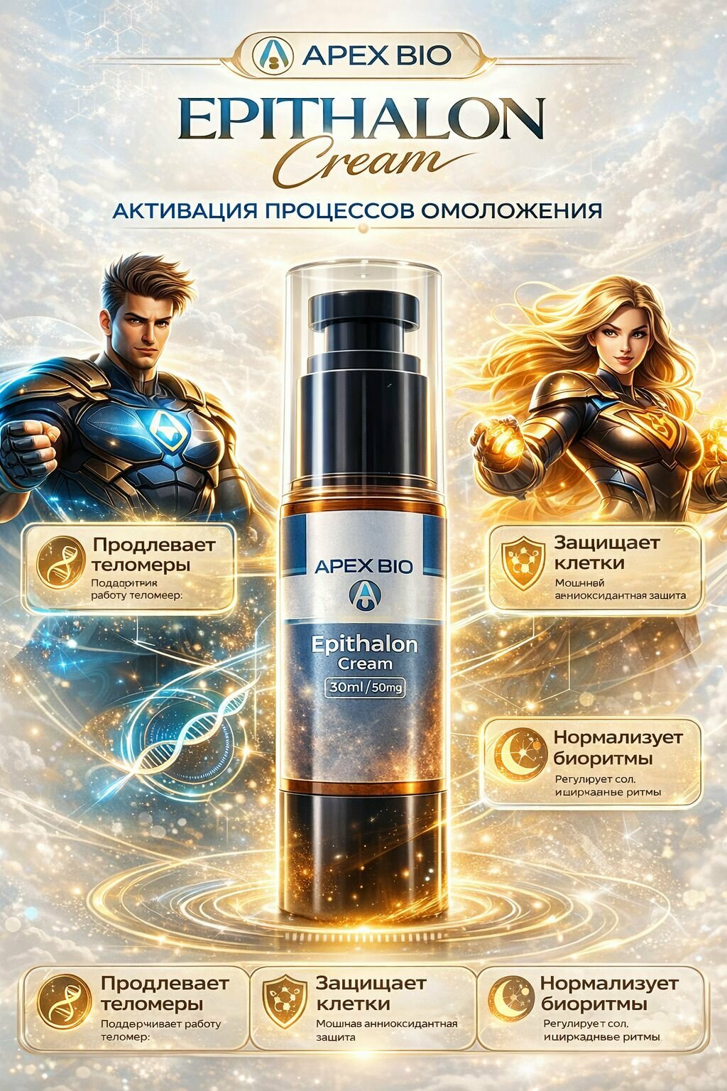Epithalon крем 30м/30мл для сна и восстановления