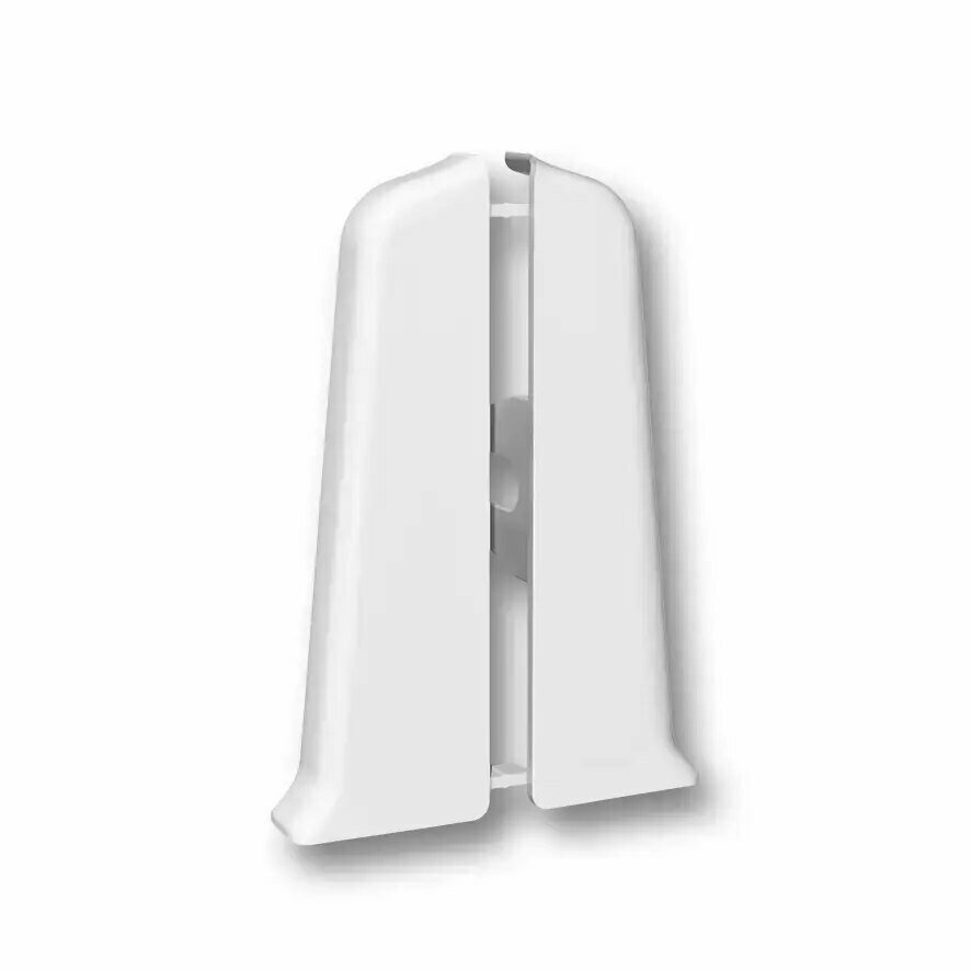 Заглушки (пара) к плинтусу Deconika 100 мм Белый 001, 1