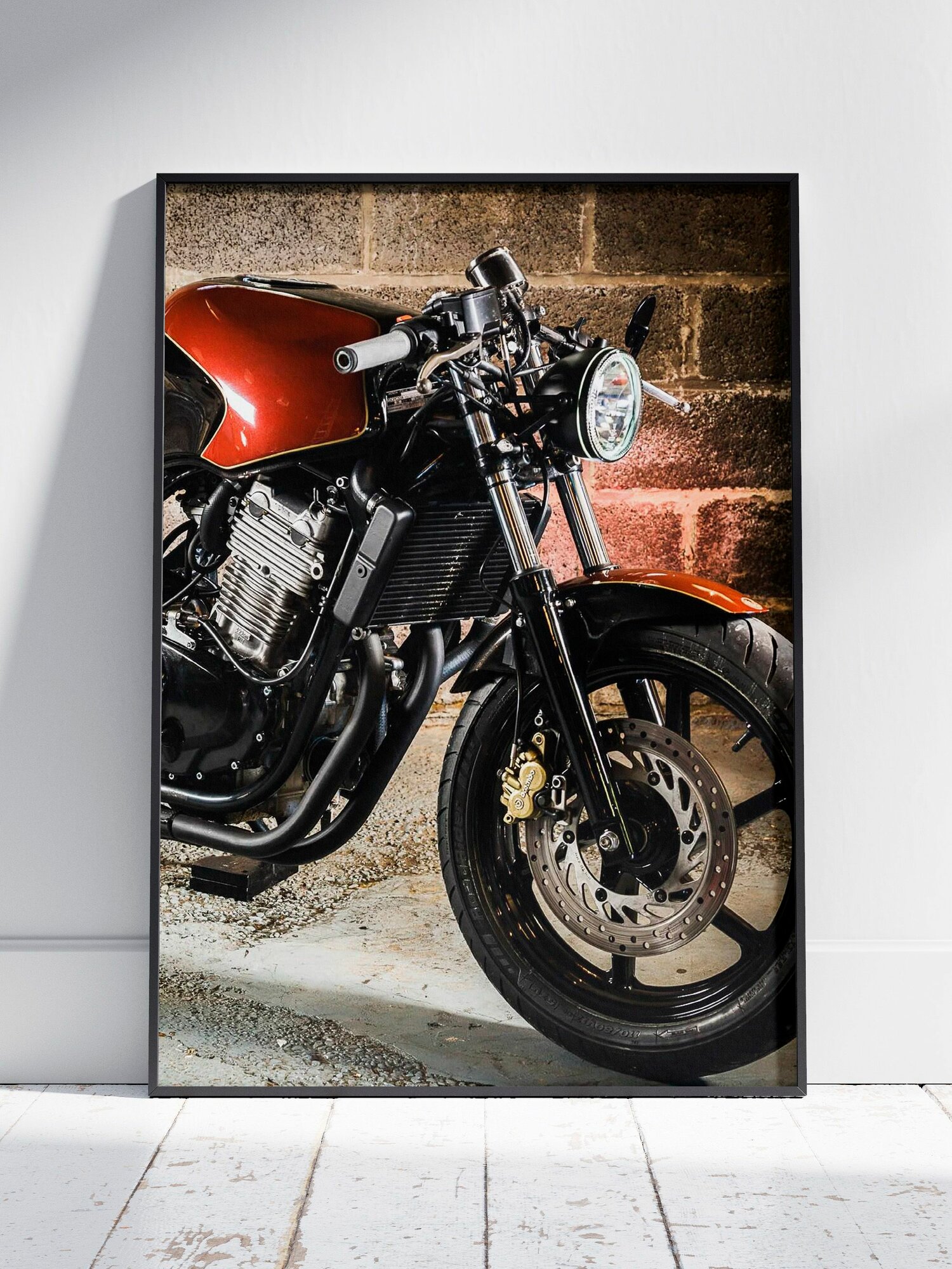 Плакат на стену для интерьера Авто и Мото (Хонда CB500 Фор - Honda CB500 Four 2) - Постер по транспорту формата A4 (21x30 см)