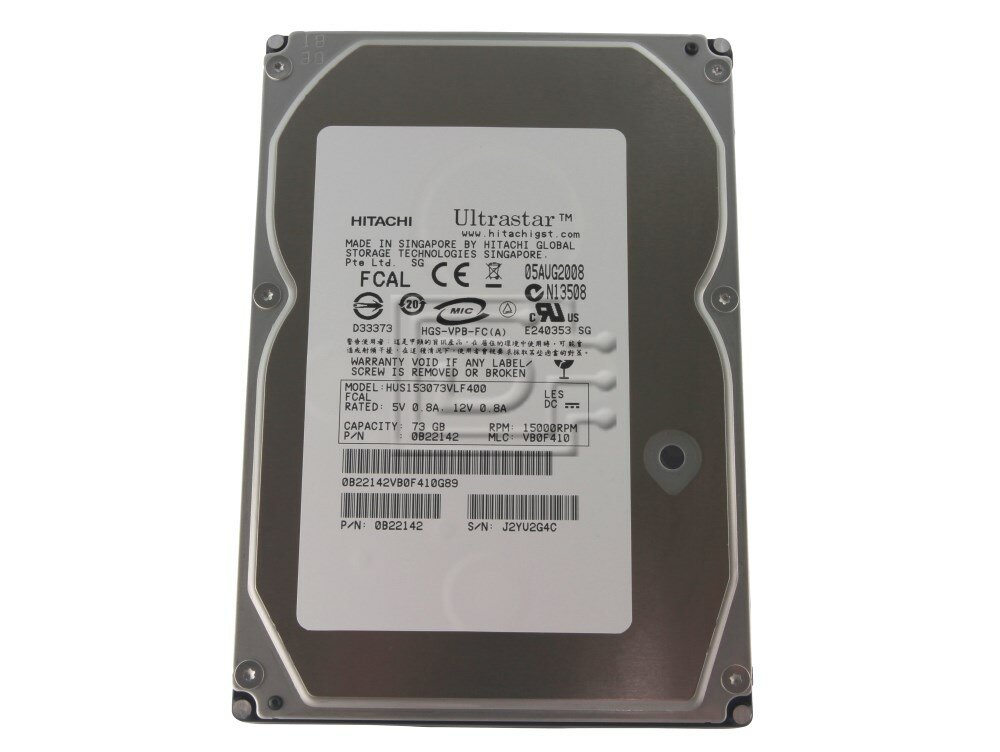 Жесткий диск Hitachi 0B22142 73Gb 15000 Fibre Channel 3,5" HDD