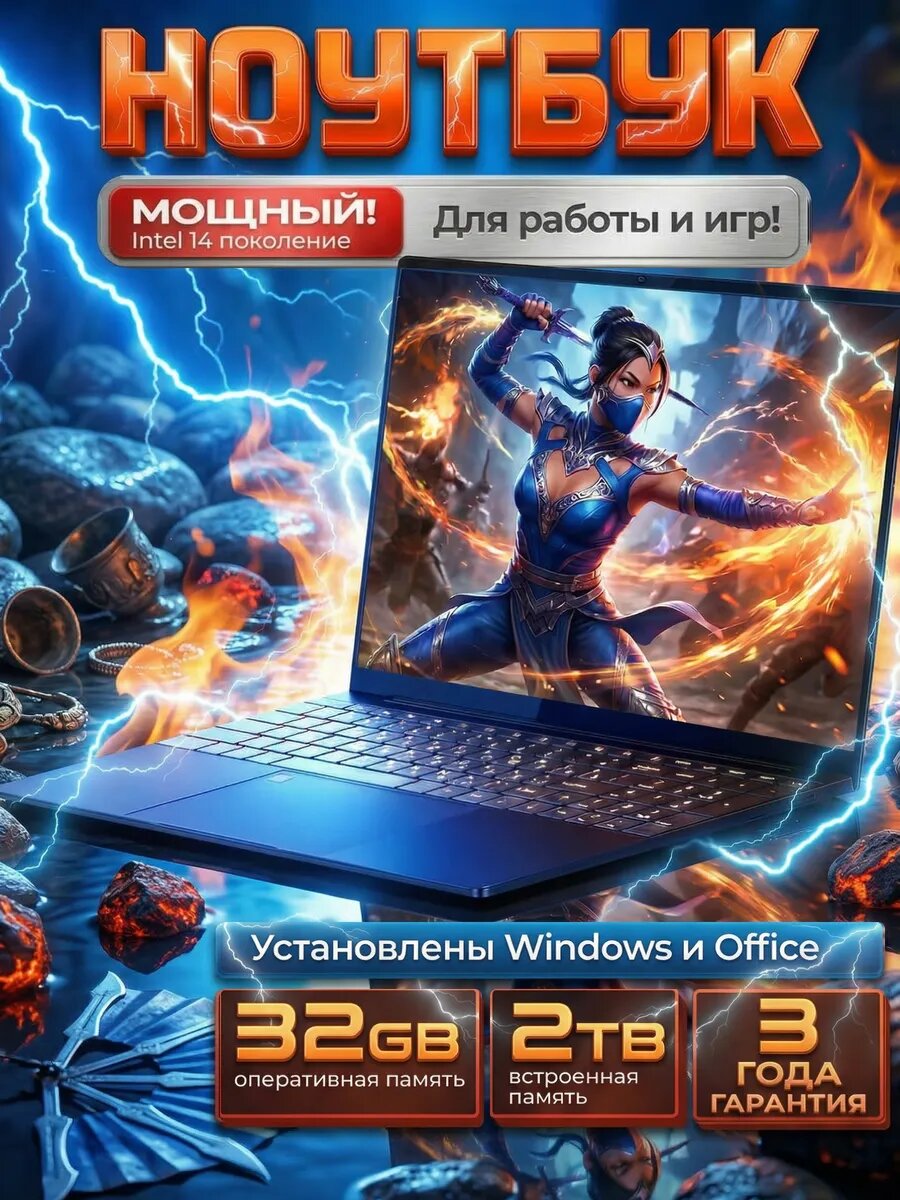 Ноутбук HiGH TECH R841 Intel H-Series RAM 32GB / SSD 2048GB