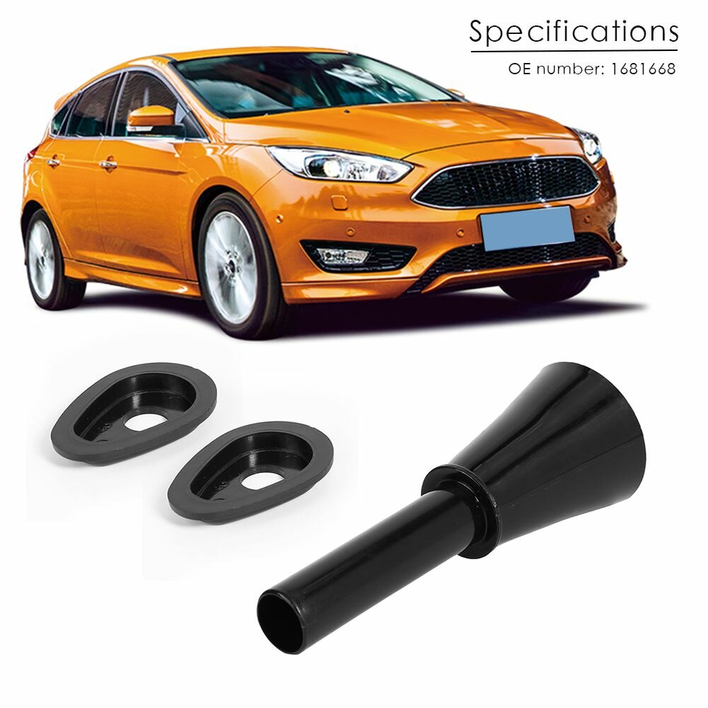 Топливная воронка пластиковая черная 1681668 для Ford Focus MK2 2007-2011 — воронка для бензина 140×50 мм легкая