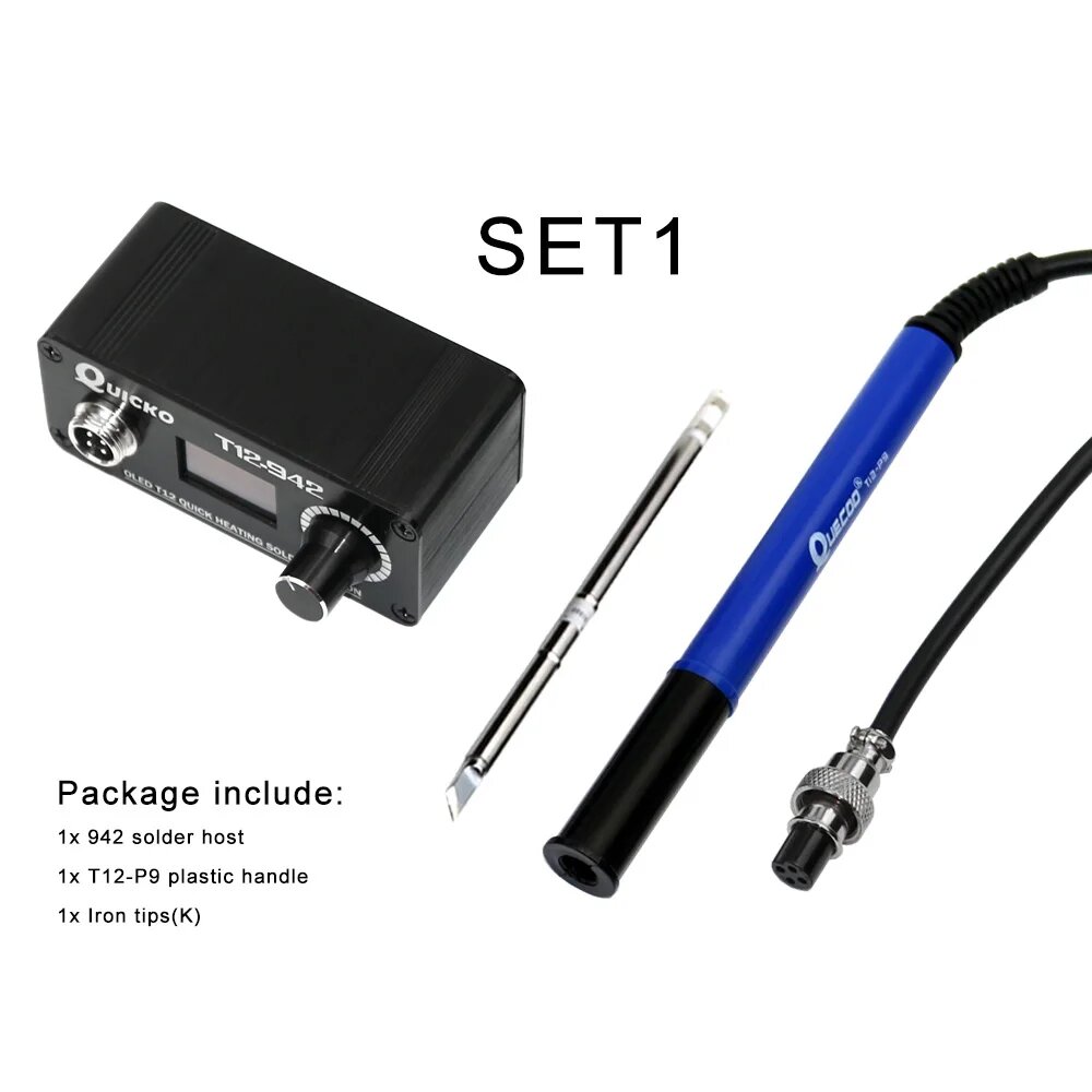 QUECOO MINI942 паяльник SET1, Blue handle