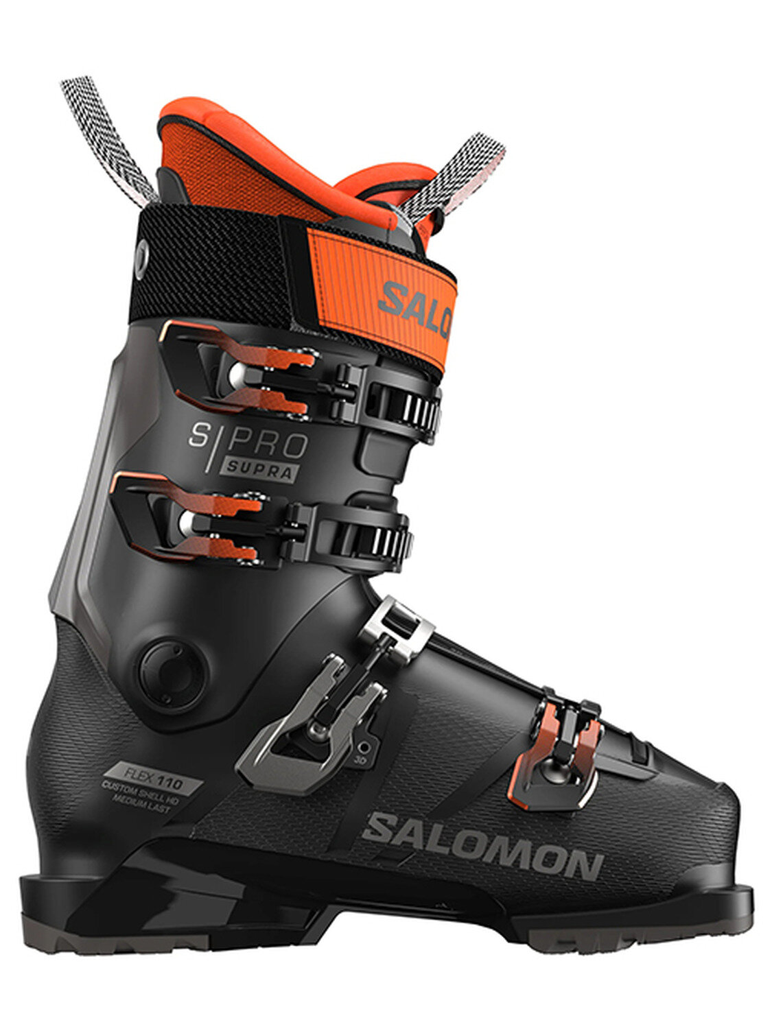 Горнолыжные ботинки Salomon S/Pro Supra 110 GW Black/Dark Grey Met./Orange Tiger 25/26 , для мужчин , черный