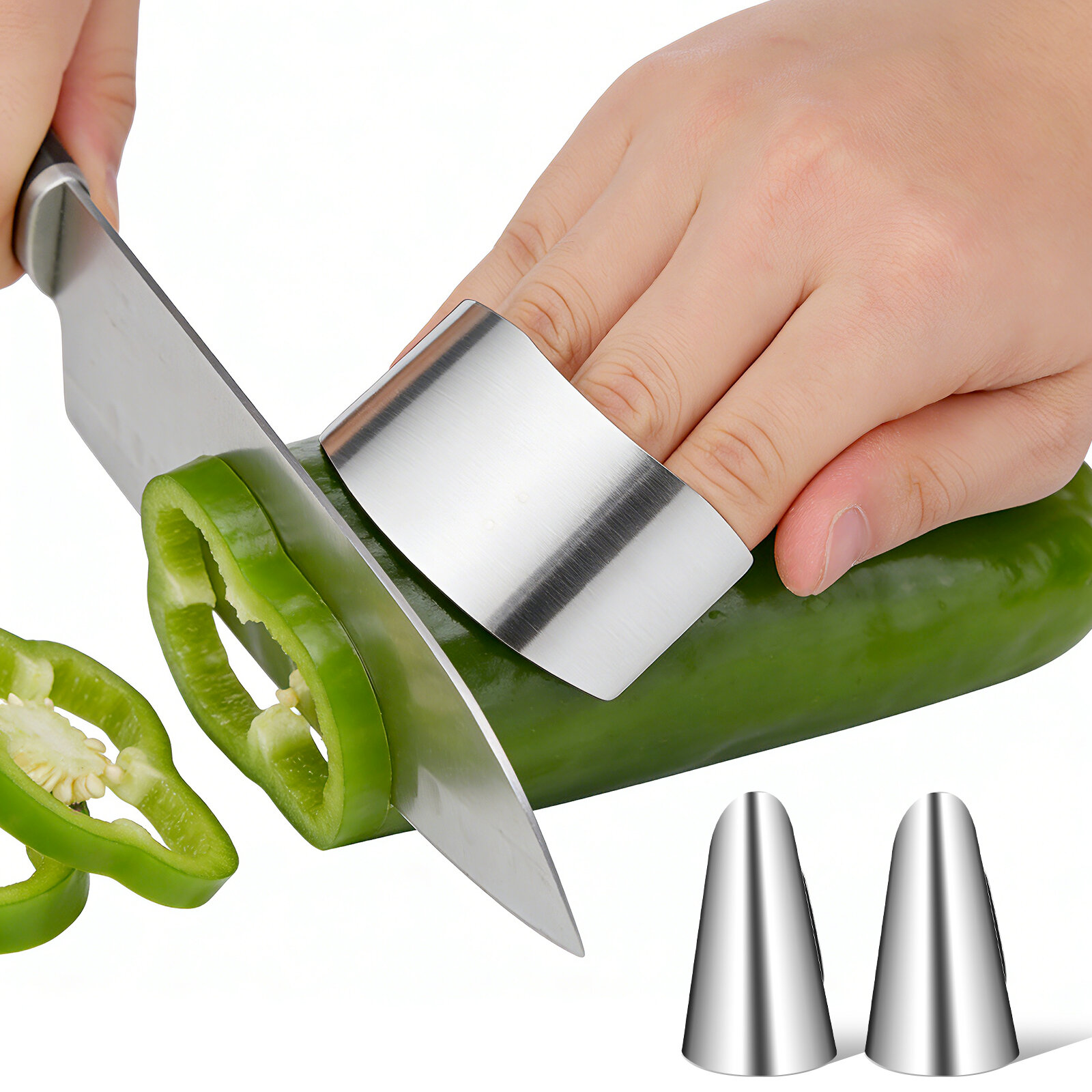 3 шт. Нержавеющие защитные напальчники для резки пищевых продуктов защитные напальчники для кухни кухонные инструменты