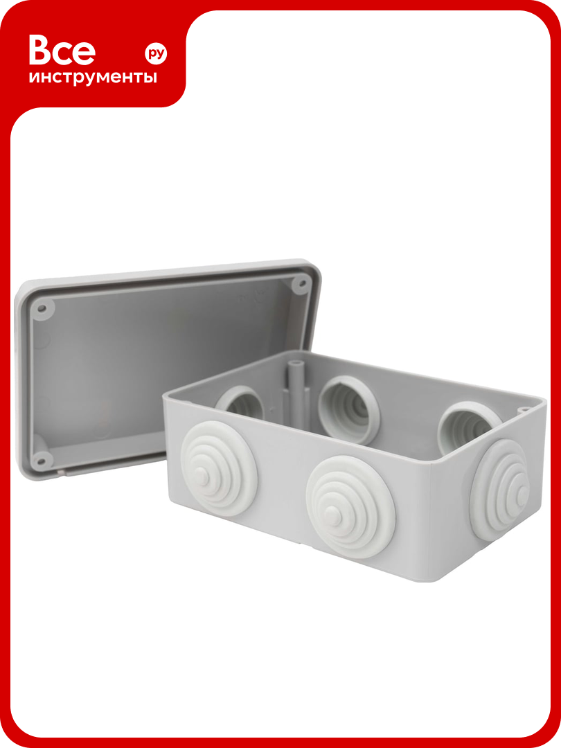 Gigant Коробка распределительная о. п 120х80х50, 6 выходов, IP55, 44008-1GI