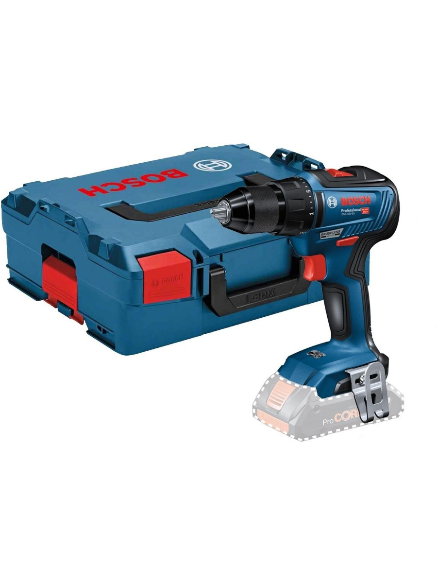 Дрель-шуруповерт Bosch GSR 18 V-55 без аккумулятора + L-Boxx (06019H5203)