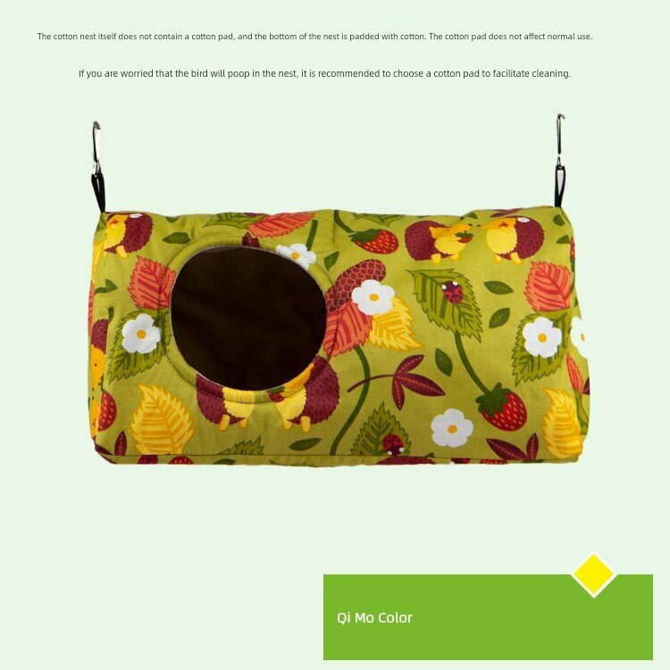 Утепленное и утолщенное гнездо-цилиндр для попугаев на осень и зиму: домик-гнездо для сна для неразлучников, волнистых