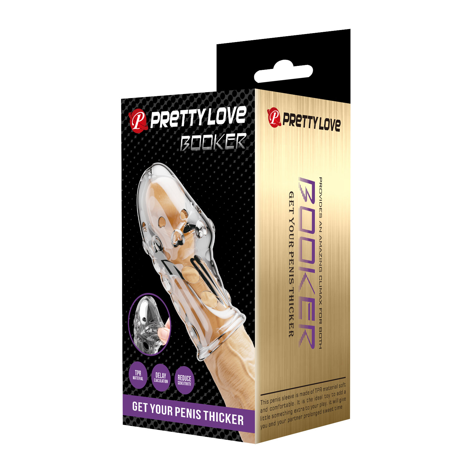 Насадка на пенис Pretty Love прозрачная мягкая, ТПР