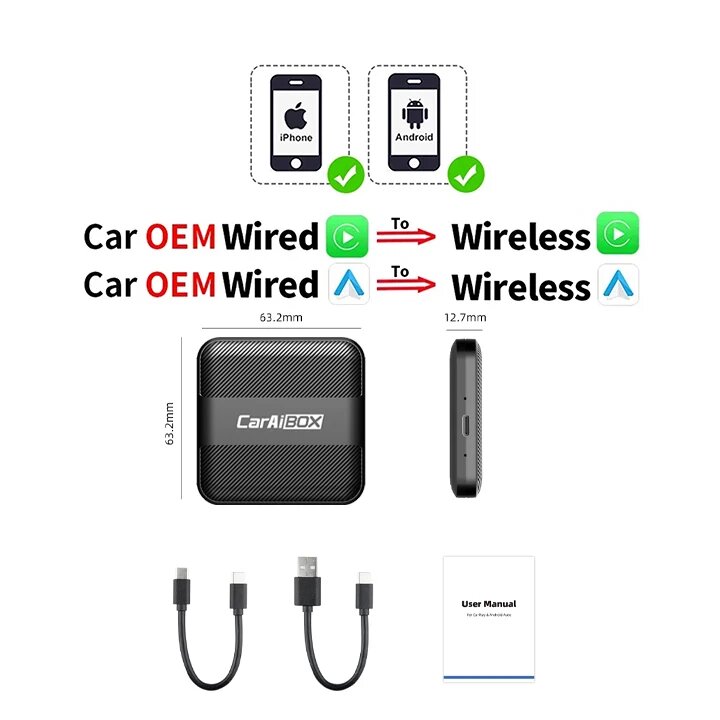 CarPlay/Android Auto адаптер беспроводной EC05-C