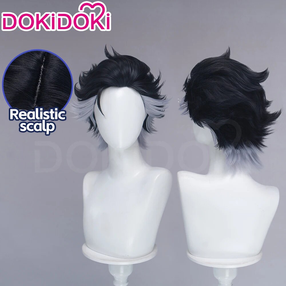 Косплей парик Rudo Zanka Enjin Follo Semiu Guita Kyouka Hyo Черный, Typhon Zodyl Wig, IN STOCK