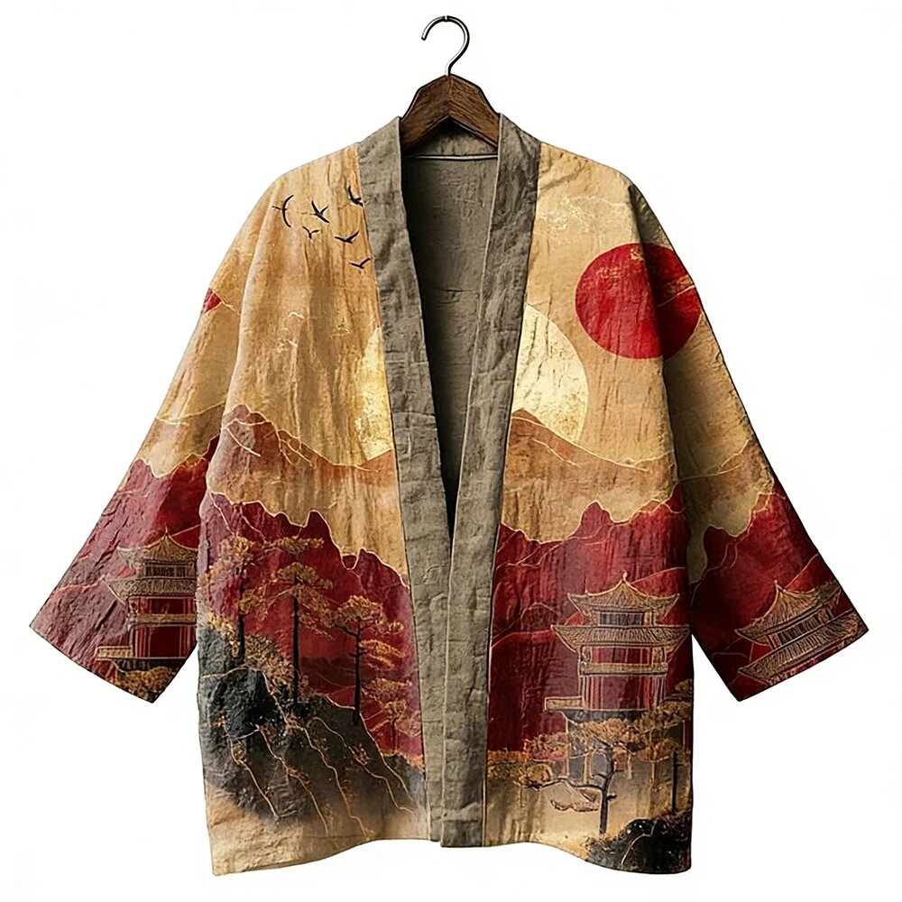 Кимоно кардиган хлопковый XXXL, Haori Jacket2