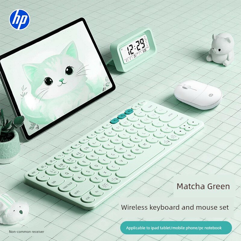 HP беспроводная Bluetooth клавиатура и мышь набор в цвете Матча-зеленый