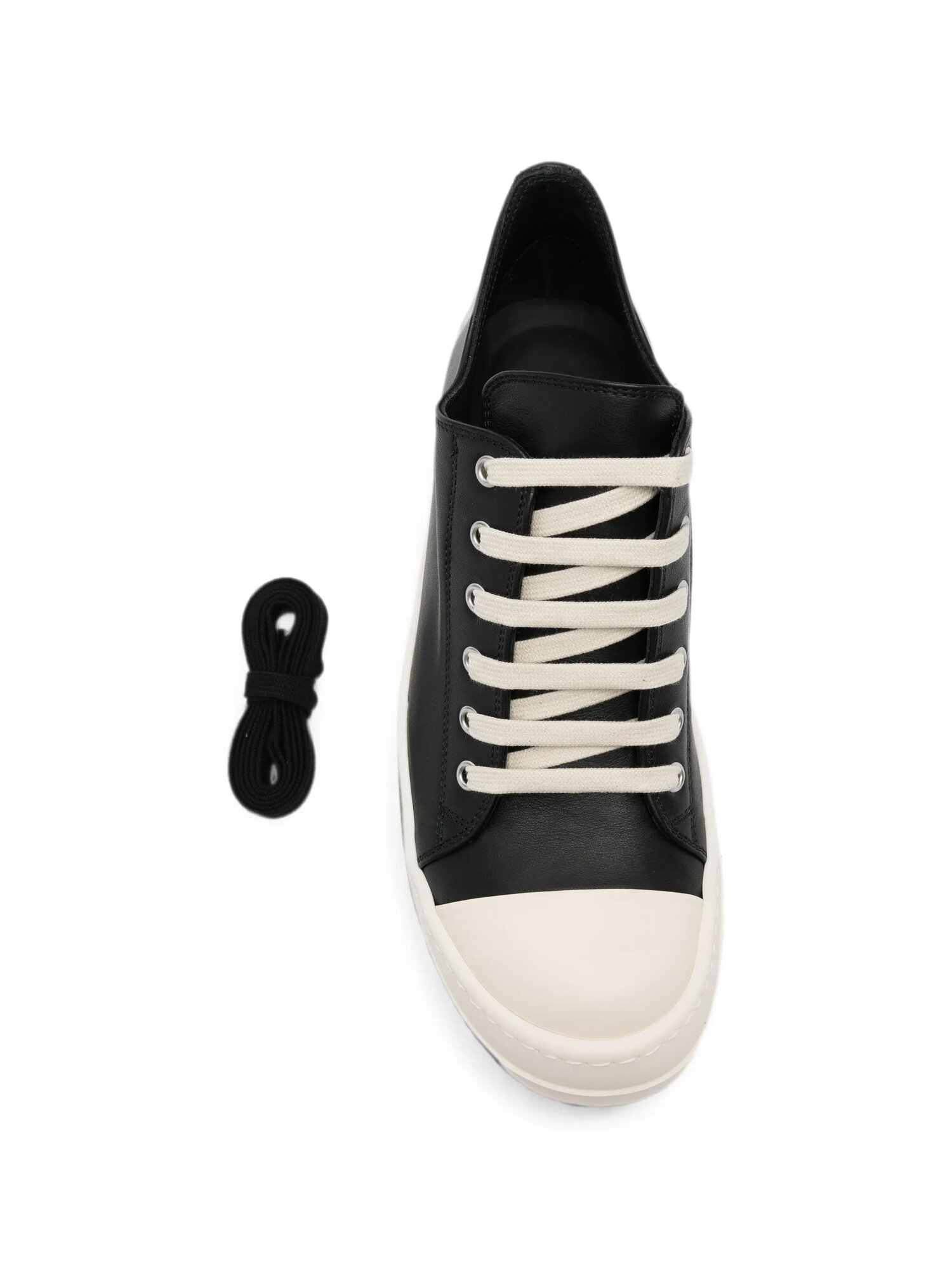 Кроссовки Rick Owens Lace-up leather sneakers, размер 37 EU — фото 1