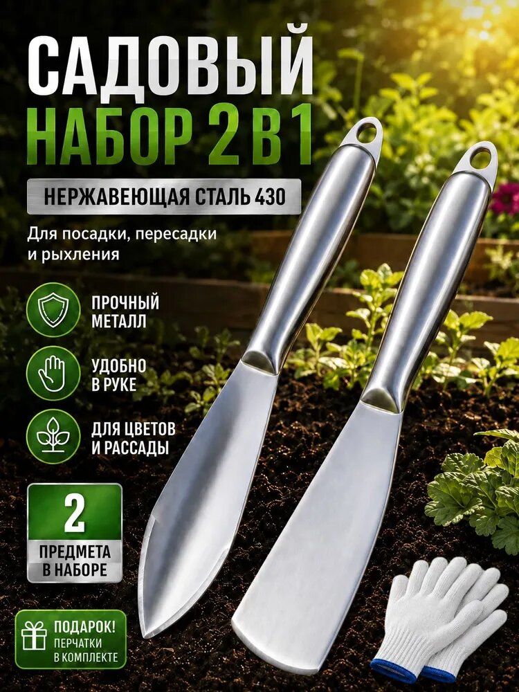 Совок садовый, Нержавеющая сталь