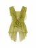 Топ Alberta Ferretti Bow-detail pleated top, размер 40, зеленый,