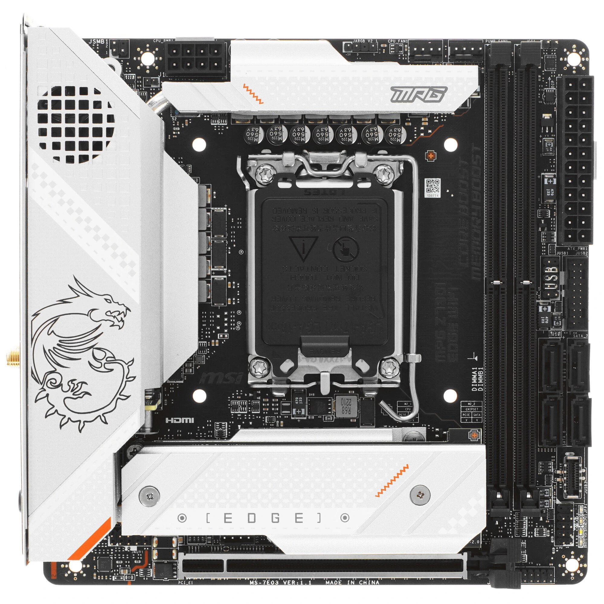 Материнская плата / MSI MPG Z790I Edge Wi-Fi / miniATX, LGA1700