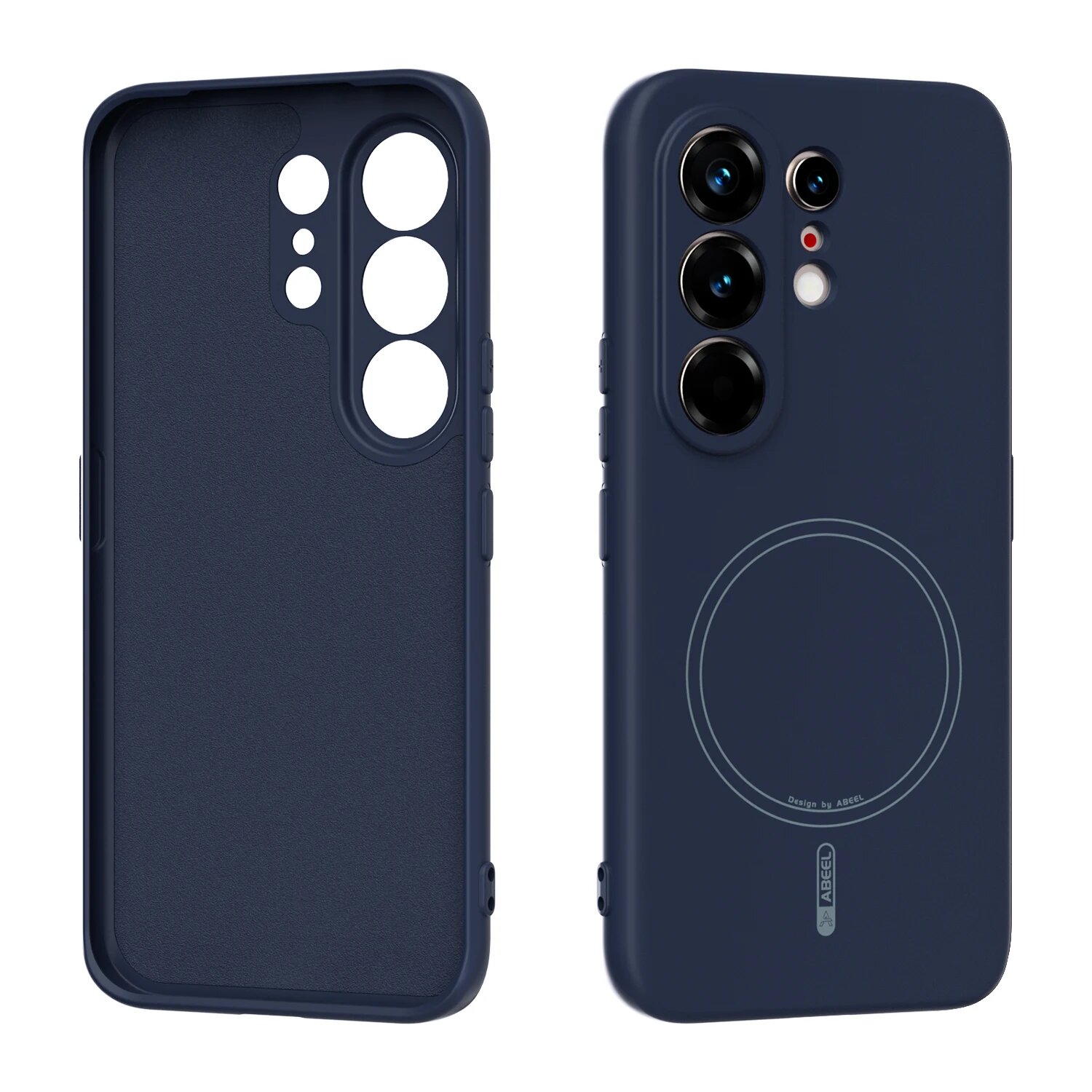 Чехол для Tecno Camon 50: Роскошный жидкий силиконовый чехол с поддержкой Синий, коричневый