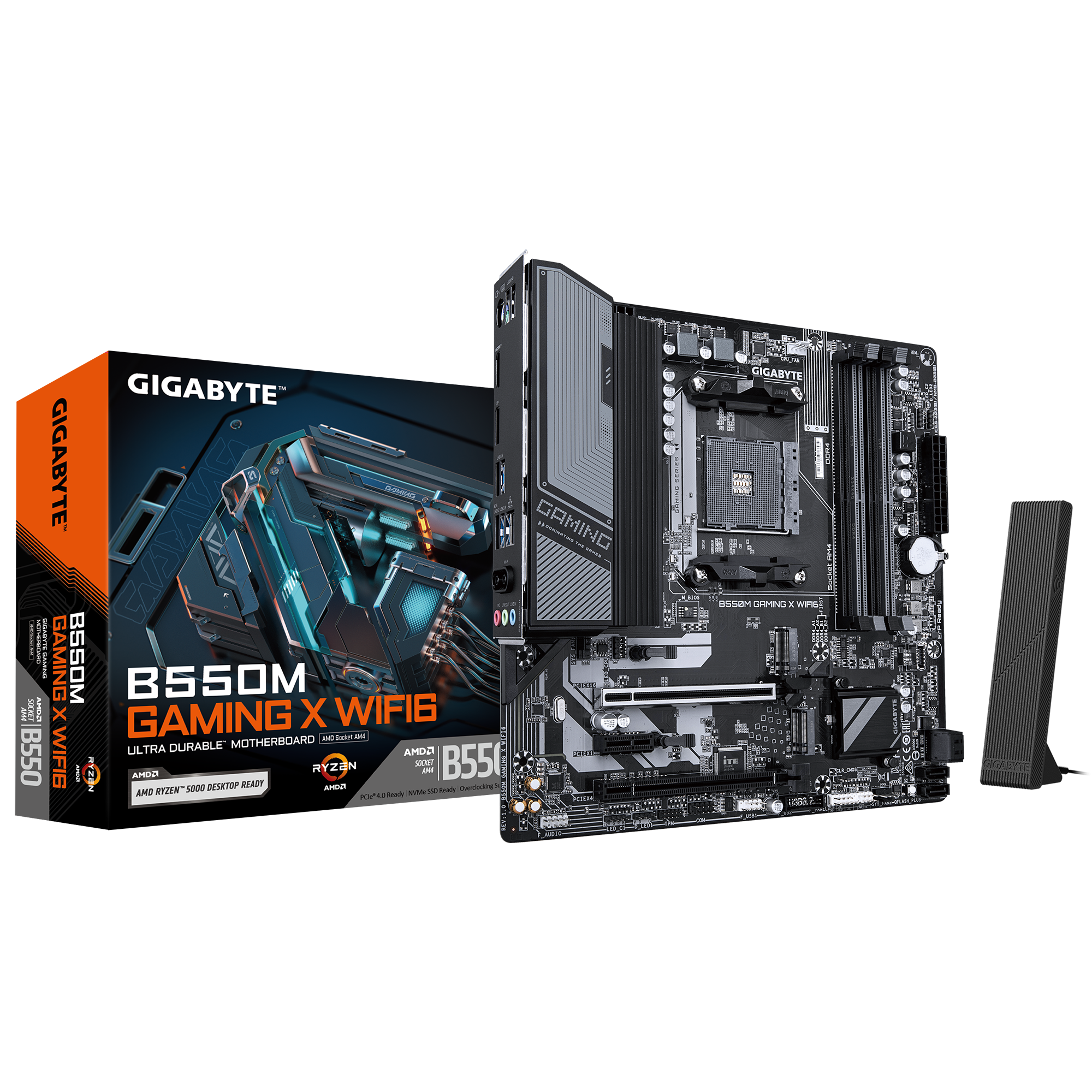 Материнская плата Gigabyte B550M GAMING X WIFI6, AM4, mATX, RTL
