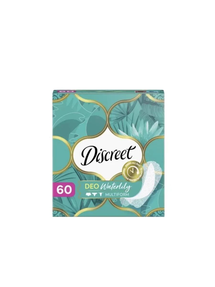 DISCREET Deo WaterLily Trio, Прокладки ежедневные 60, 60мл