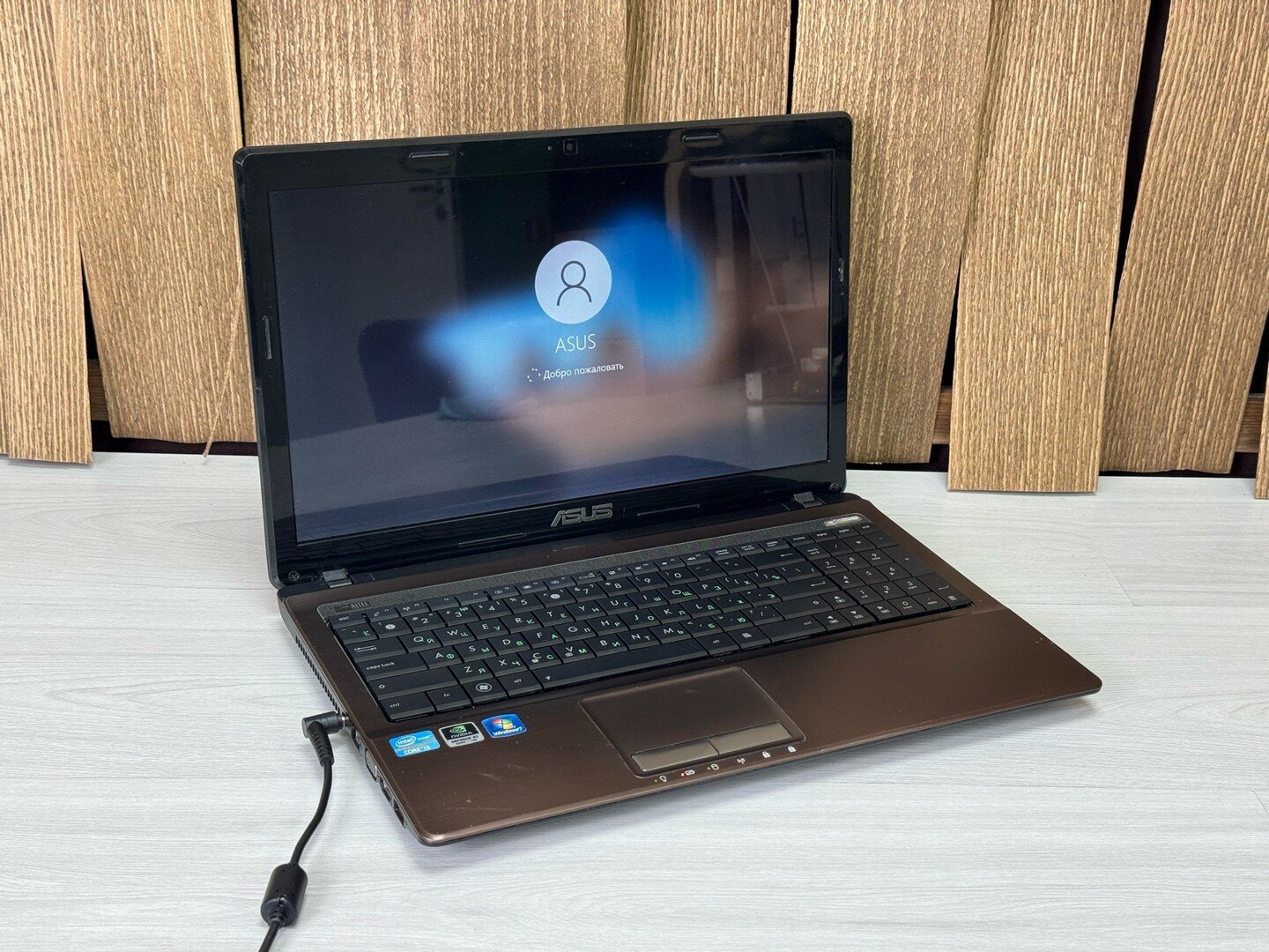 Ноутбук Asus K53S Core i3-2310M 2,10GHz/8G/SSD 240Gb/DVD-RW/USB3.0/Win10 15,6", батарея 10 мин