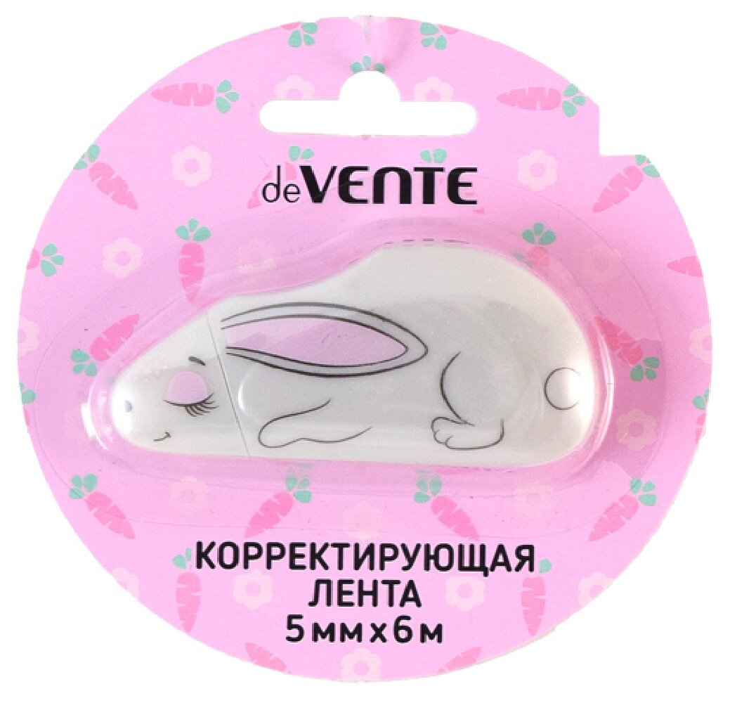 Корректирующая лента " deVente " Rabbit, 5мм*6м, картонный блистер, количество: 12 шт