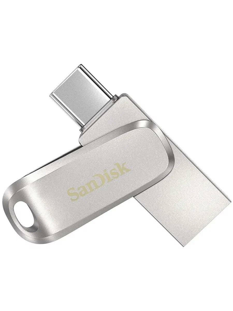 USB 3.1 флеш накопитель SanDisk Ultra Dual Drive Type-C, 64GB, серебро
