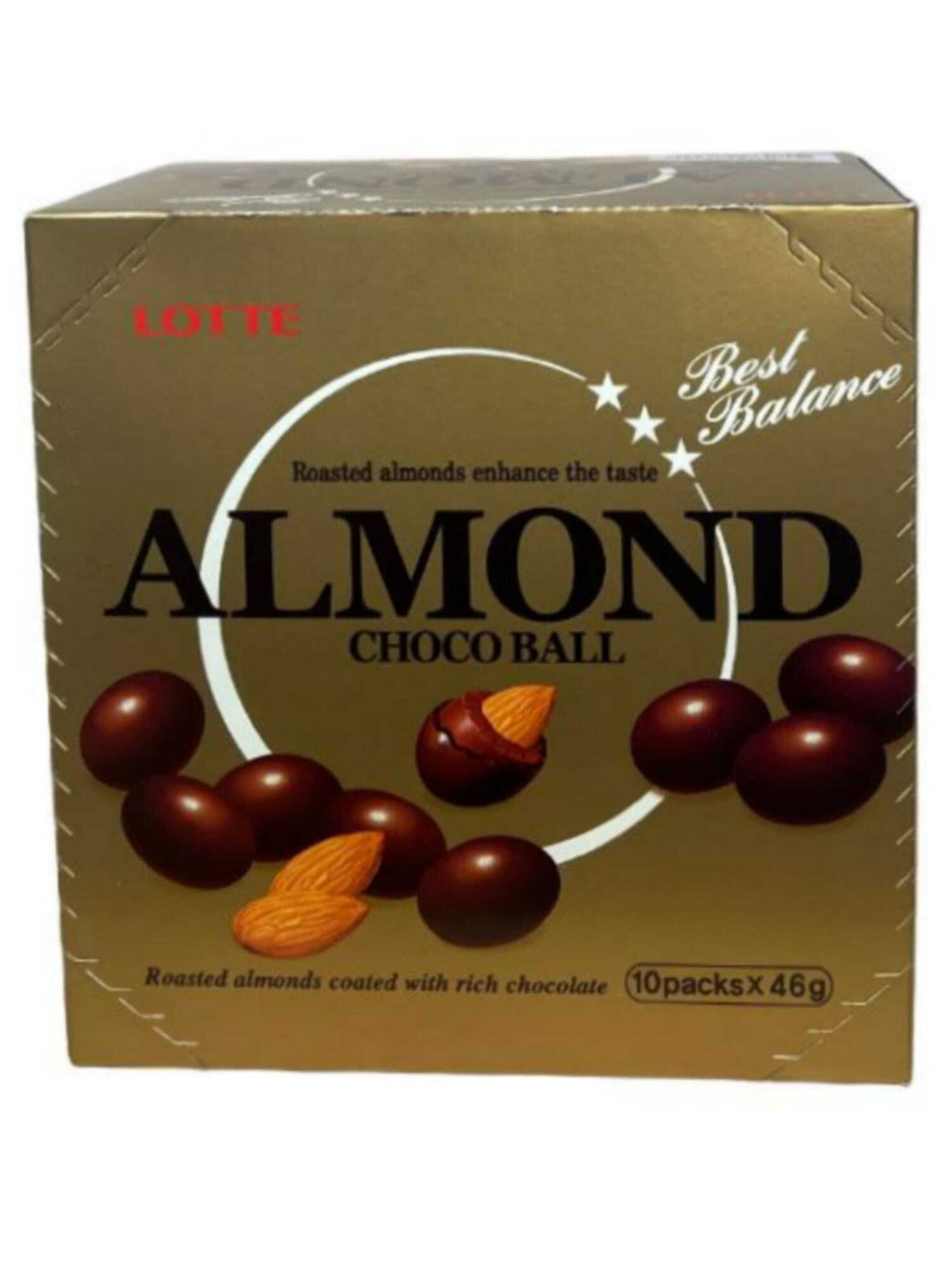 Миндаль в шоколаде Lotte Almond choco balls 46 г, 10 шт