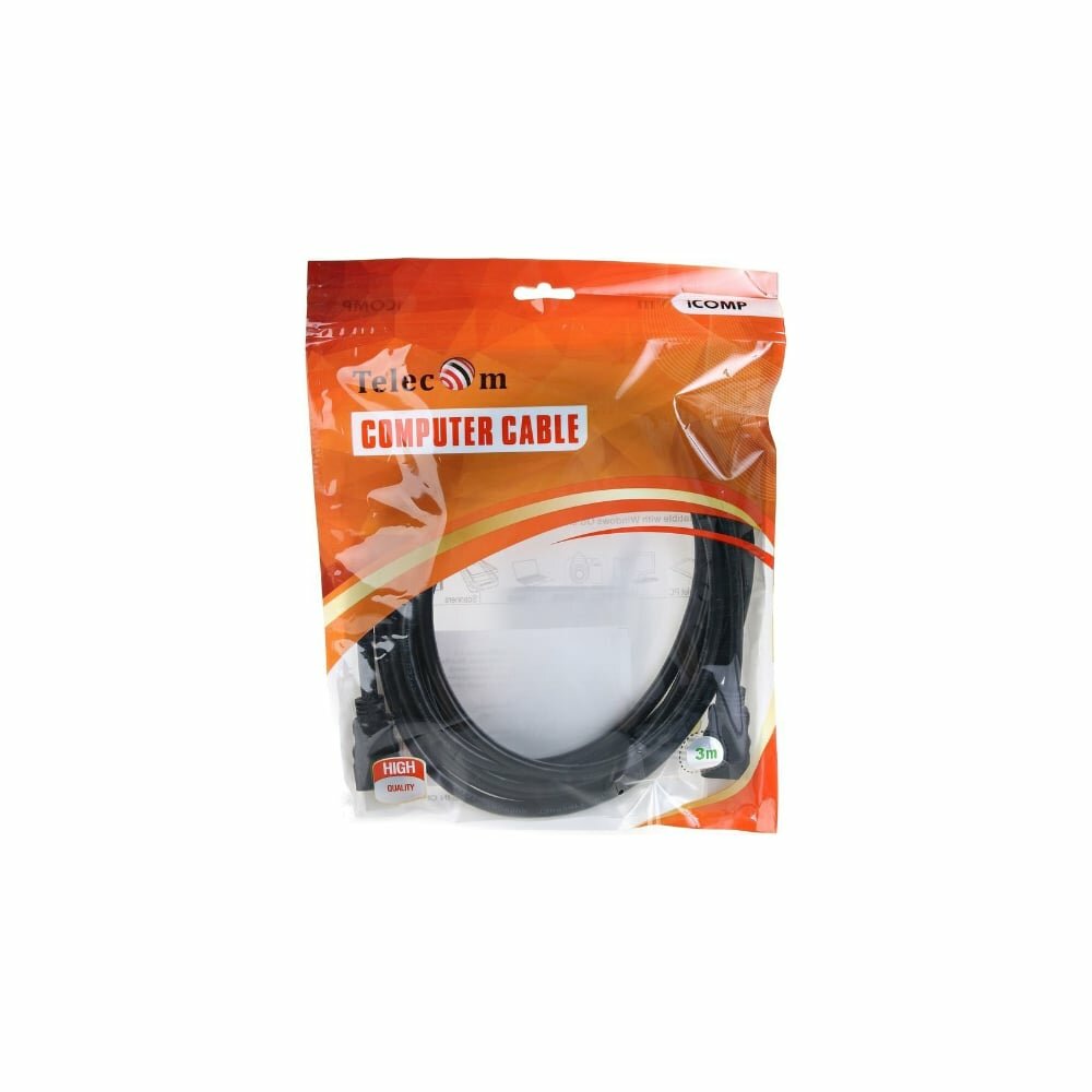 Кабель Telecom HDMI-19M --- HDMI-19M, ver 2.0+3D/Ethernet, 3m TCG200-3M — фото 1