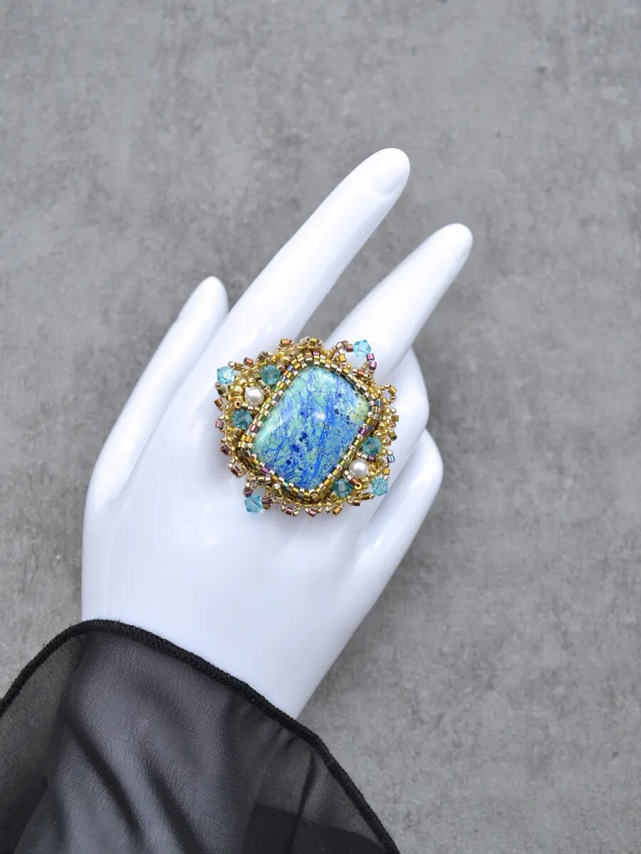 Кольцо, кристаллы Swarovski, кристалл