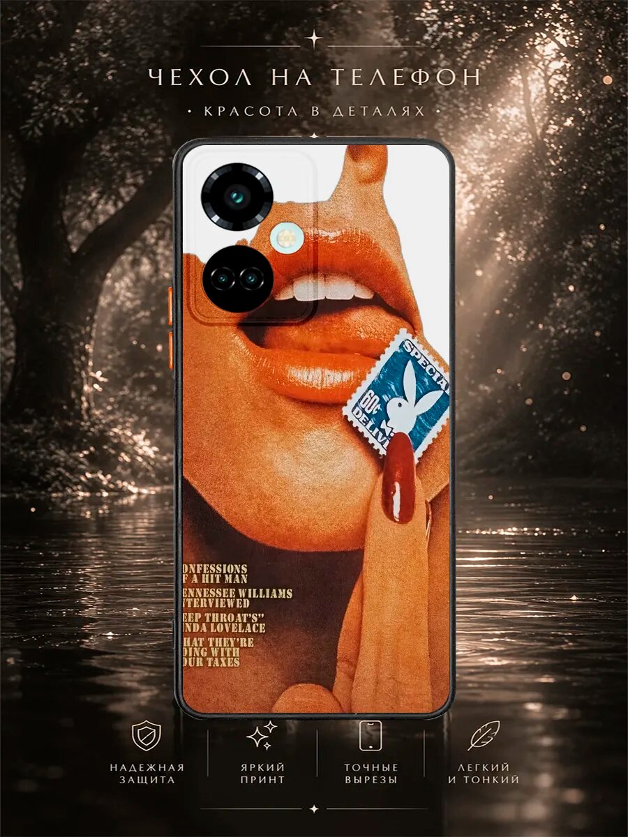 Матовый чехол на Camon 19 Ретро Playboy У2К