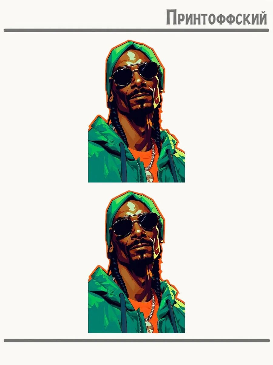 2-е (Две) Термонаклейки Snoop Dogg
